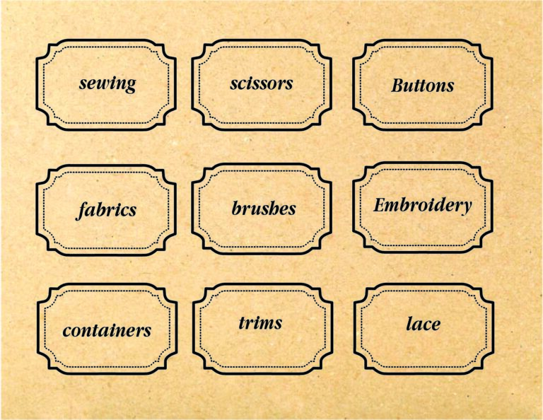 Printable Craft Labels to Organize Your Craft Room