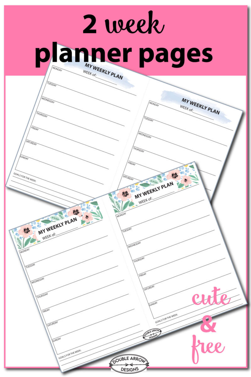 Cute Weekly Planner-6 to choose from!