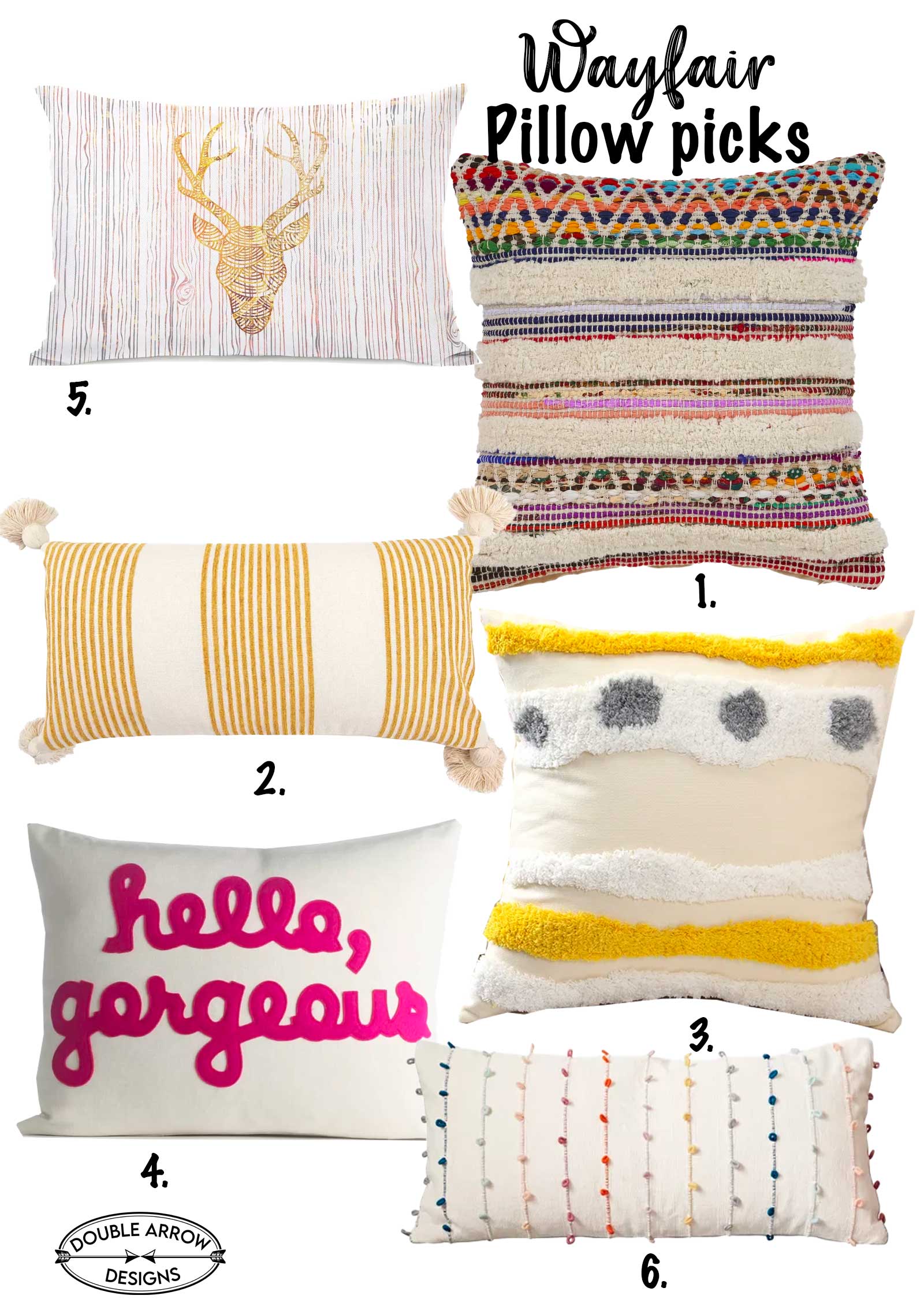 Decorative Throw Pillows for The Couch - Double Arrow Designs