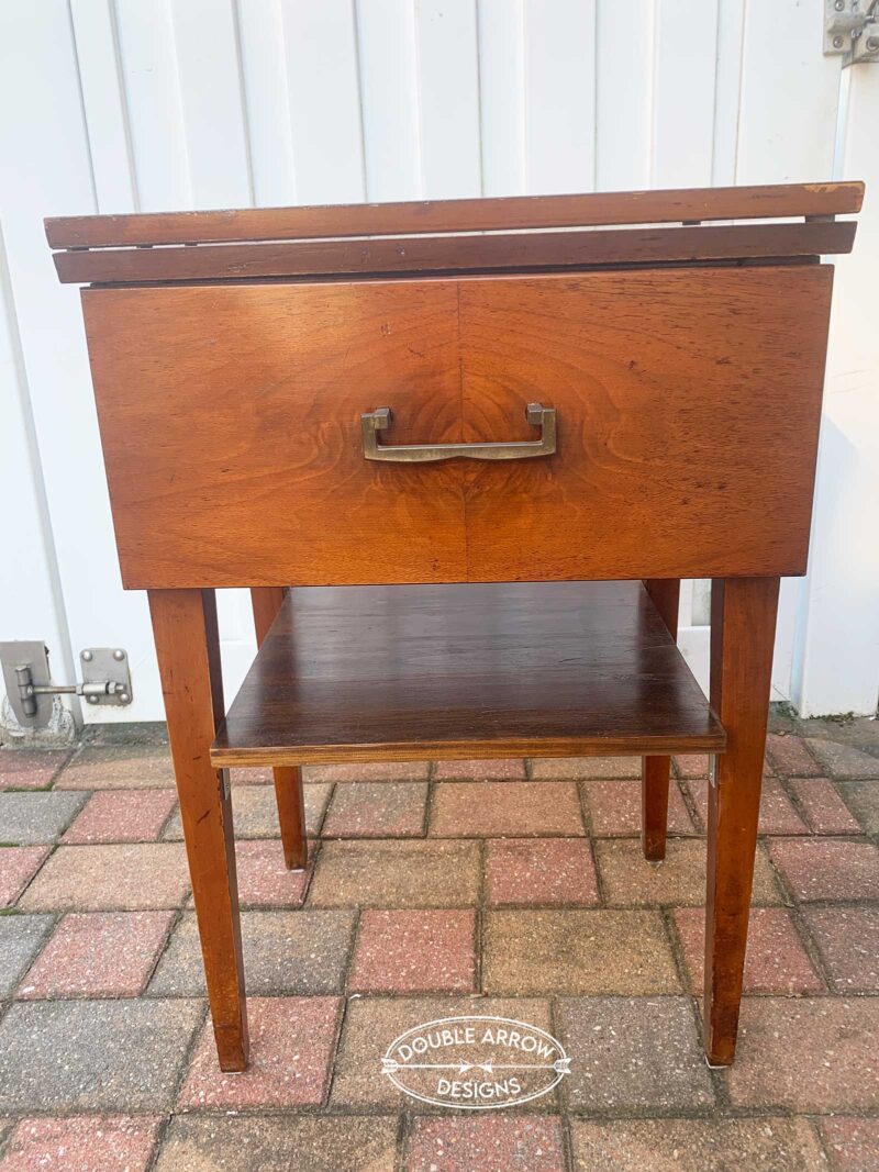 Sewing Machine Cabinet Repurposed Into a Stunning Bar Cart You’ll Love