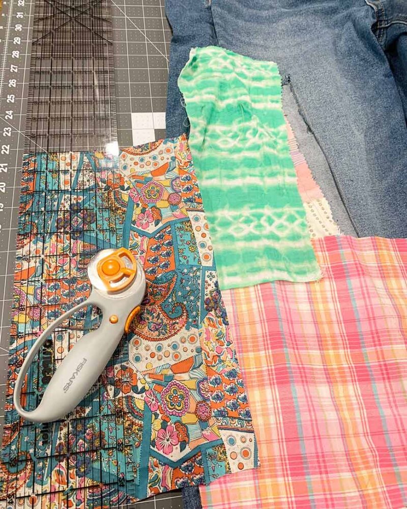 Patchwork Jeans DIY- Free People Hack for way less! - Double Arrow Designs