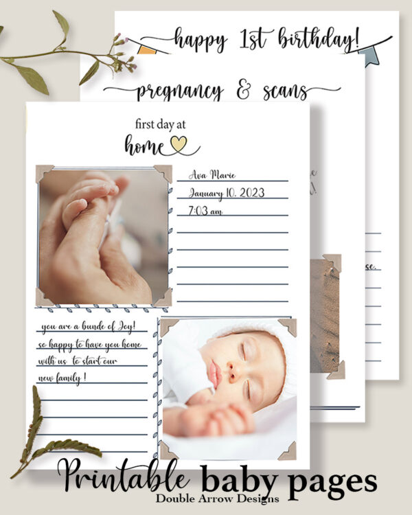 DIY Printable Baby Book Pages Perfect Gift For A Mom To Be
